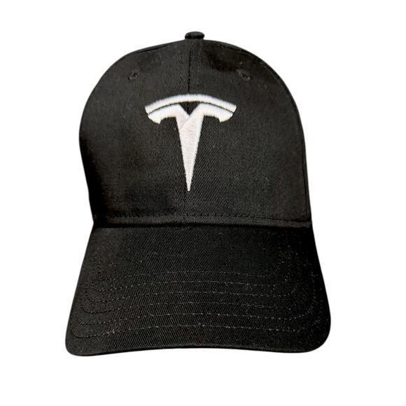Tesla | Accessories | Tesla Classic Embroidered Logo Black Strapback ...